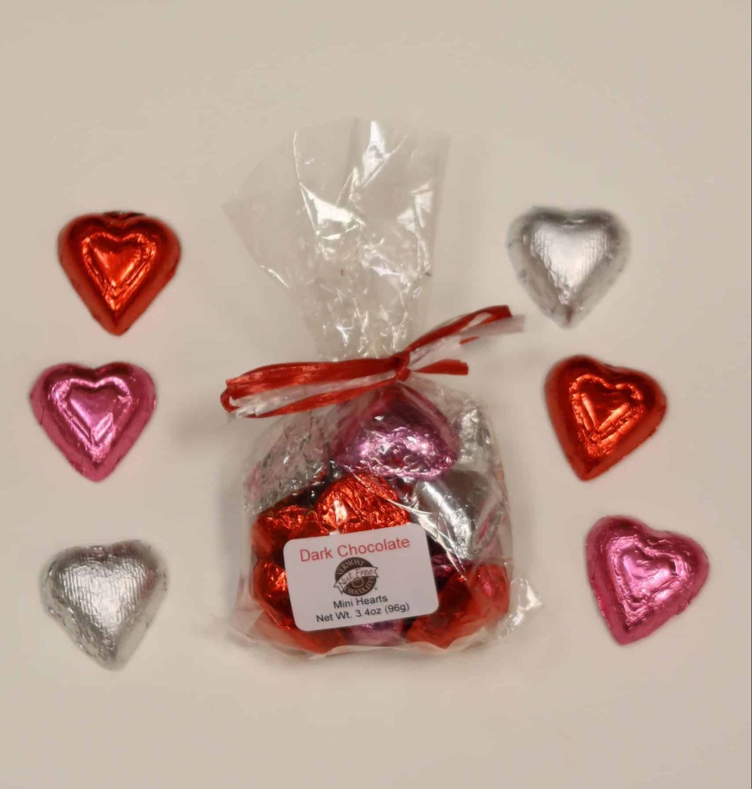 Milk chocolate (Vermont nut free) hearts solid milk chocolates | A ...